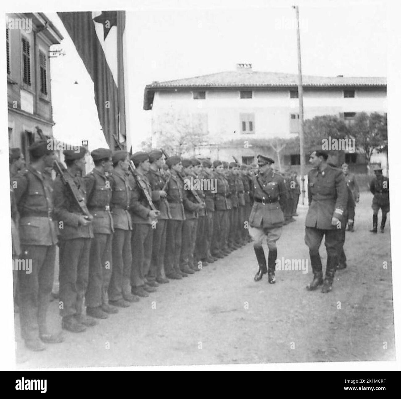 Lieut. General Sir W.D. Morgan inspects a Yugoslav detachment in ...