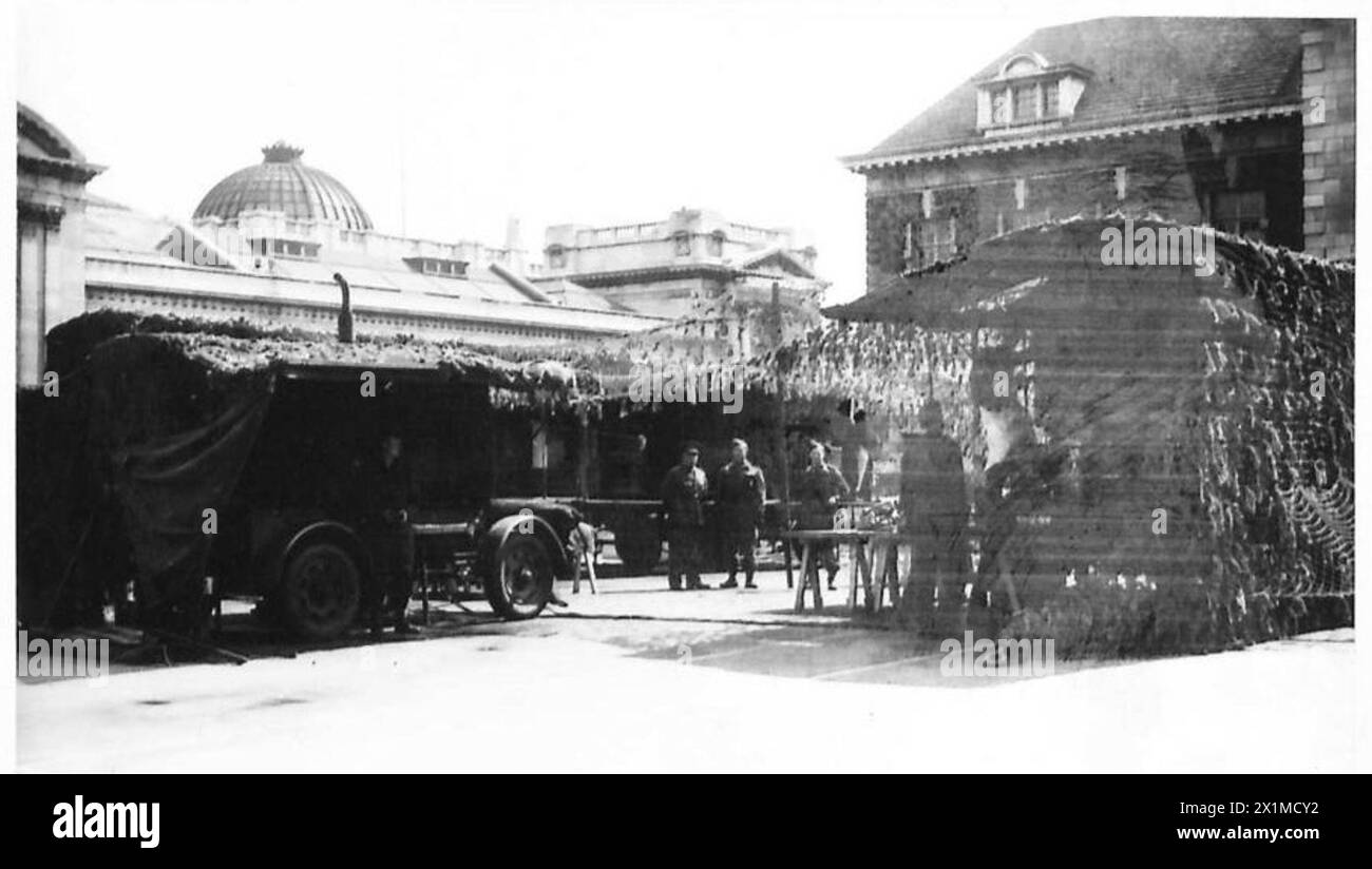 British Army Mobile Laundry Unit No.2 is shown with commanding officers ...