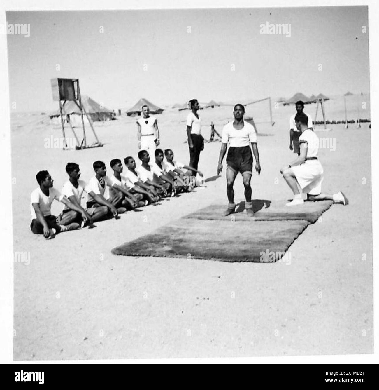 CLASS FOR INDIAN P.T. INSTRUCTORS - Another Squad of Indians on ground ...