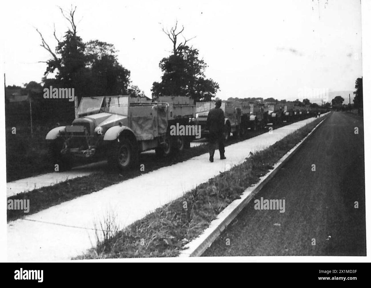 Convoy of vehicles Black and White Stock Photos & Images - Alamy