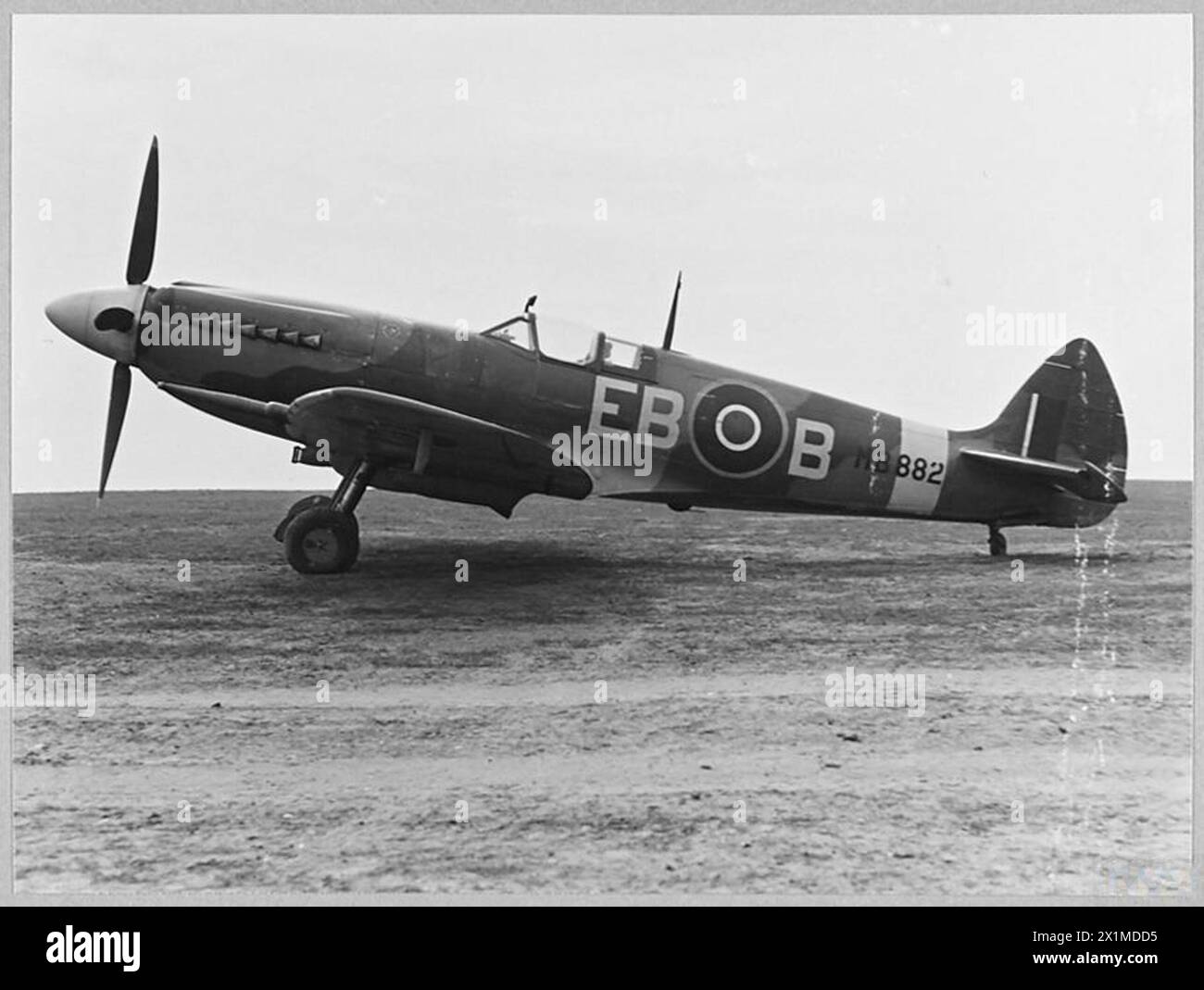 The Spitfire Mark XII aircraft, issued in 1944, is shown in side view ...