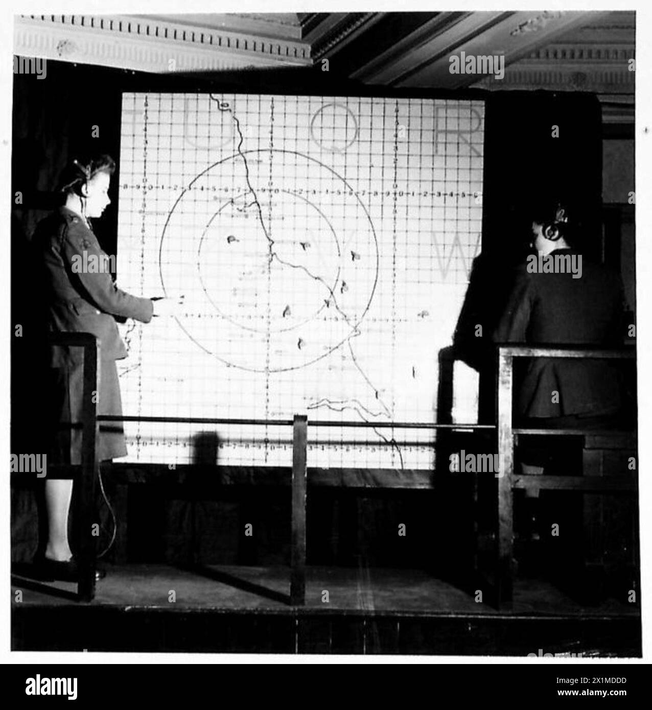 AN A.A. GUN OPERATIONS ROOM - Photographs of an A.A. gun operations ...