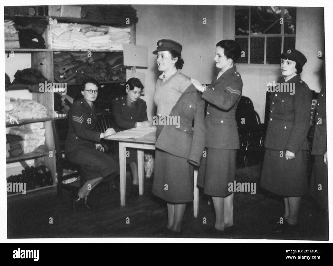 AUXILLIARY TERRITORIAL SERVICE - A scene in the Quartermaster's Stores ...