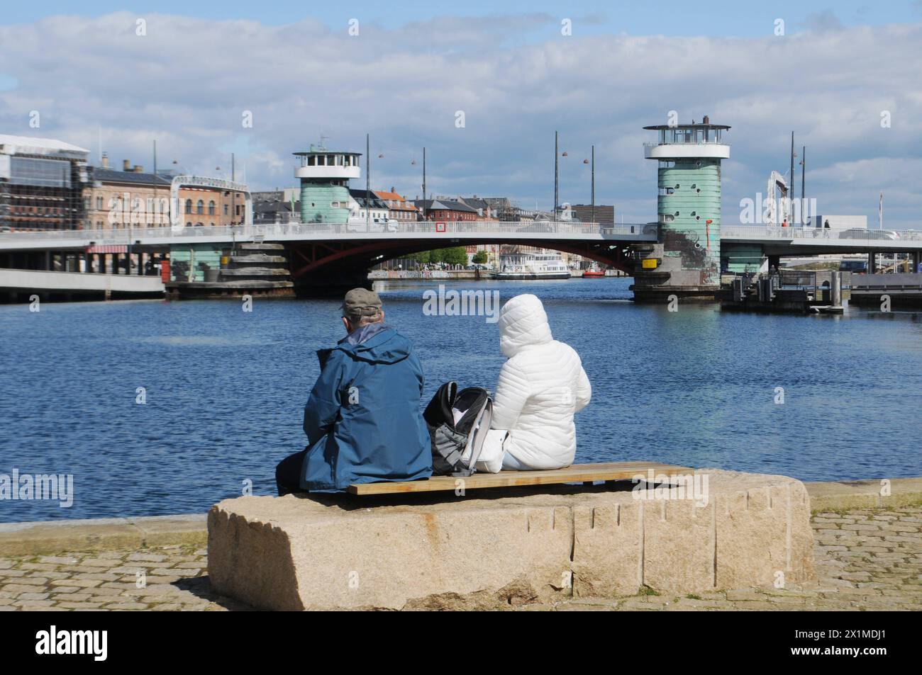 Copenhagen, Denmark /17 april 2024/ Knipplesbroen bridge link bridge ...