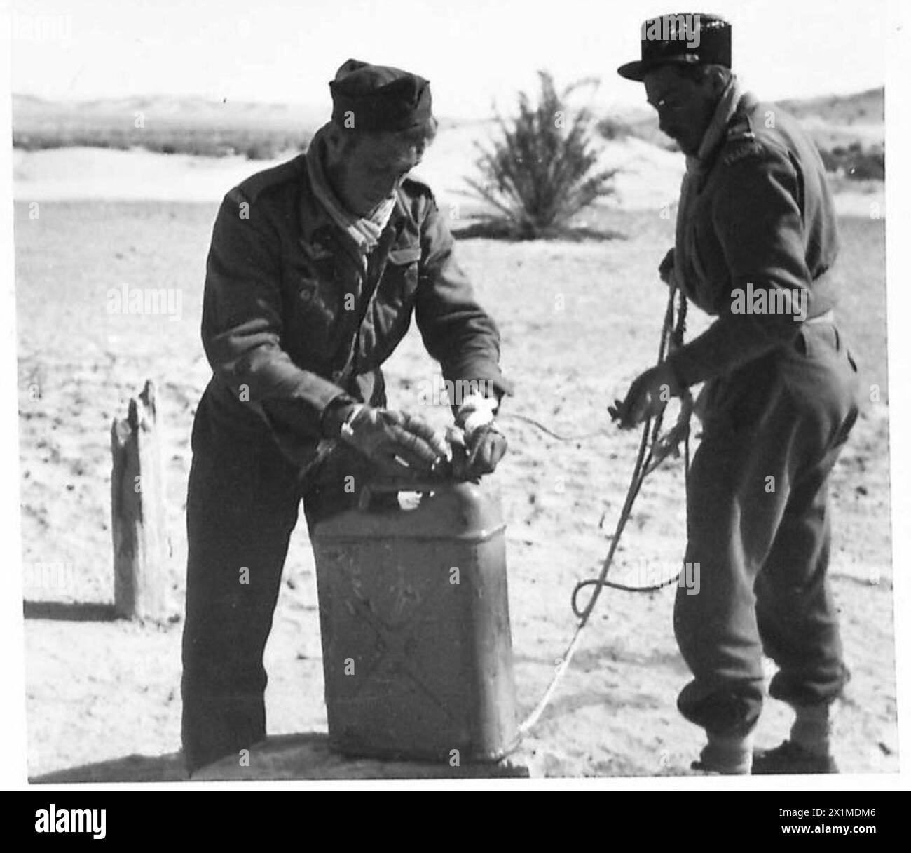 Soldiers from the First and Eighth Armies replenishing water supplies ...