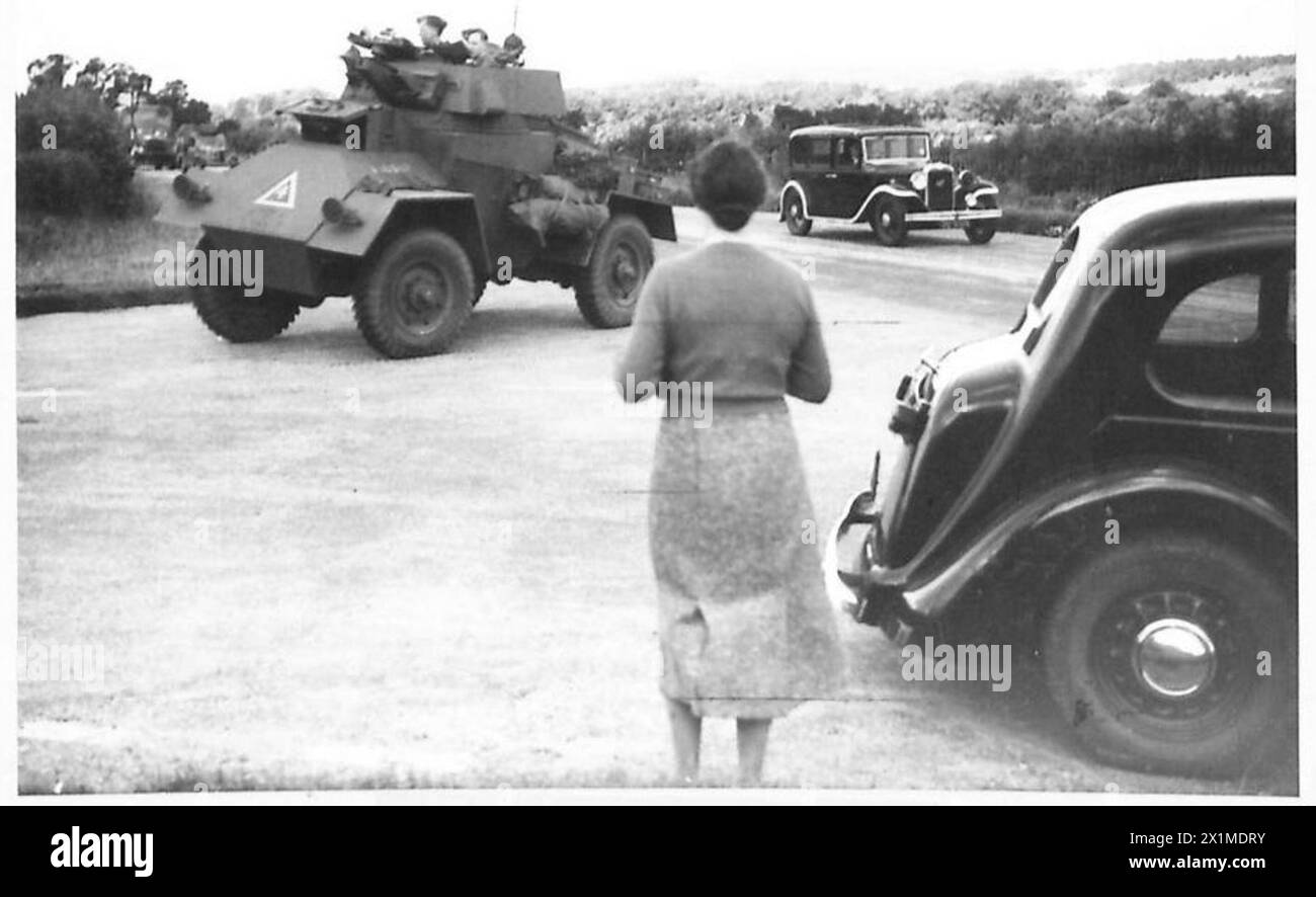 FAST SCOUT TANKS EXERCISING - Tanks on the road at Abinger, British ...