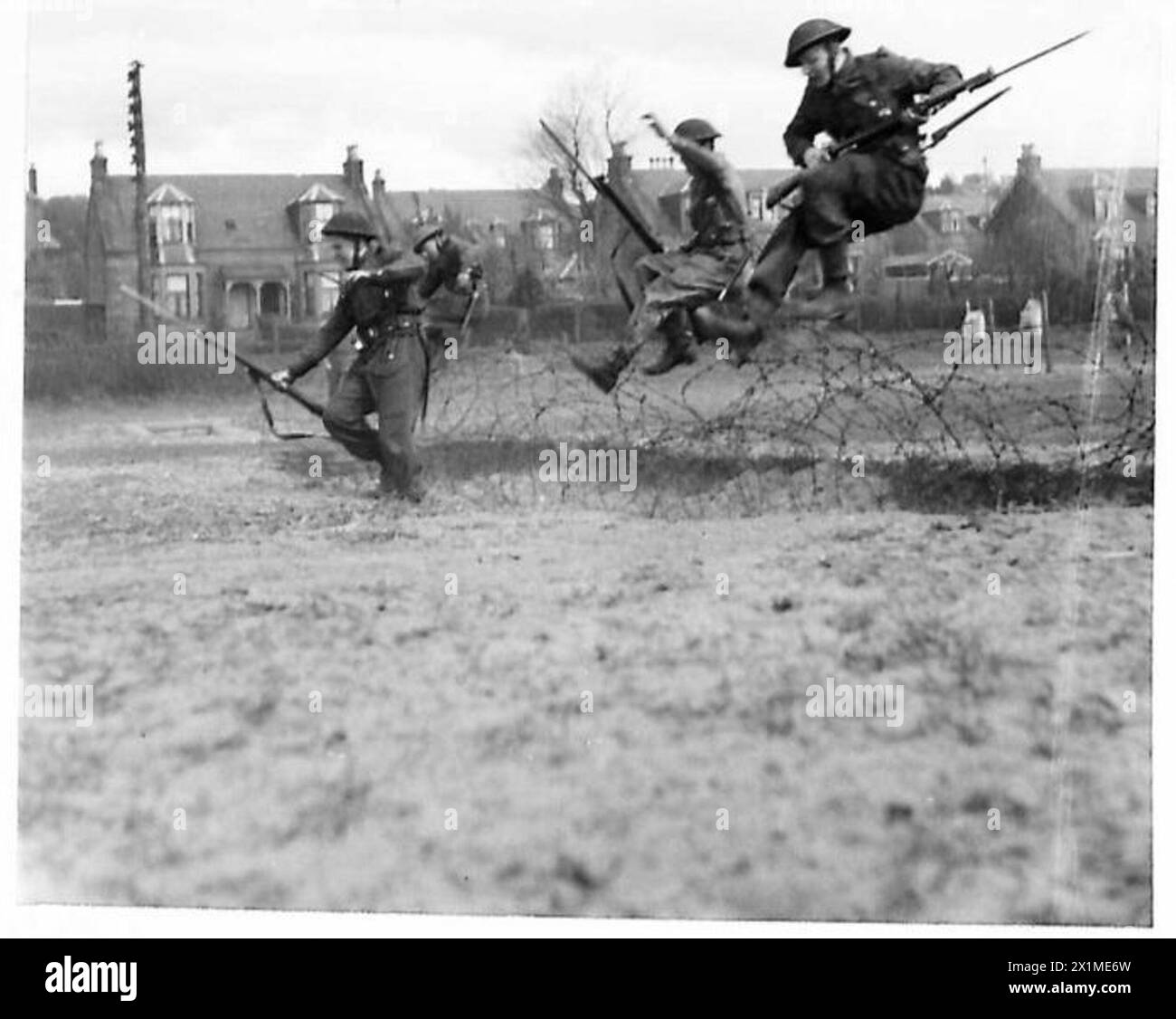 Military assault course Black and White Stock Photos & Images - Alamy