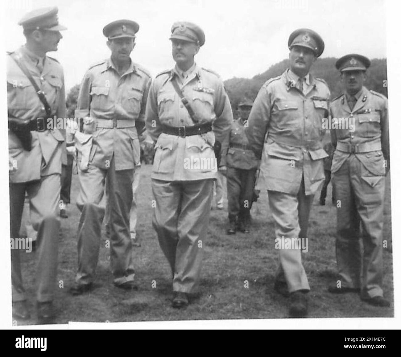 Field Marshal Alexander inspects a barracks housing surrendered German ...