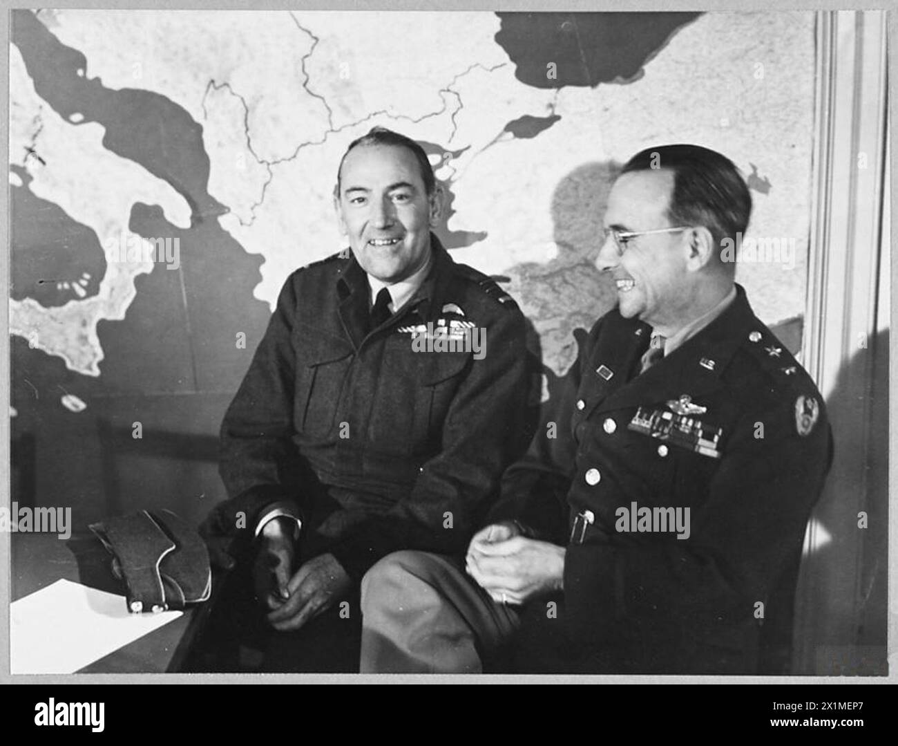 ALLIED EXPEDITIONARY AIR FORCE CHIEFS - Picture (issued 1944) shows ...
