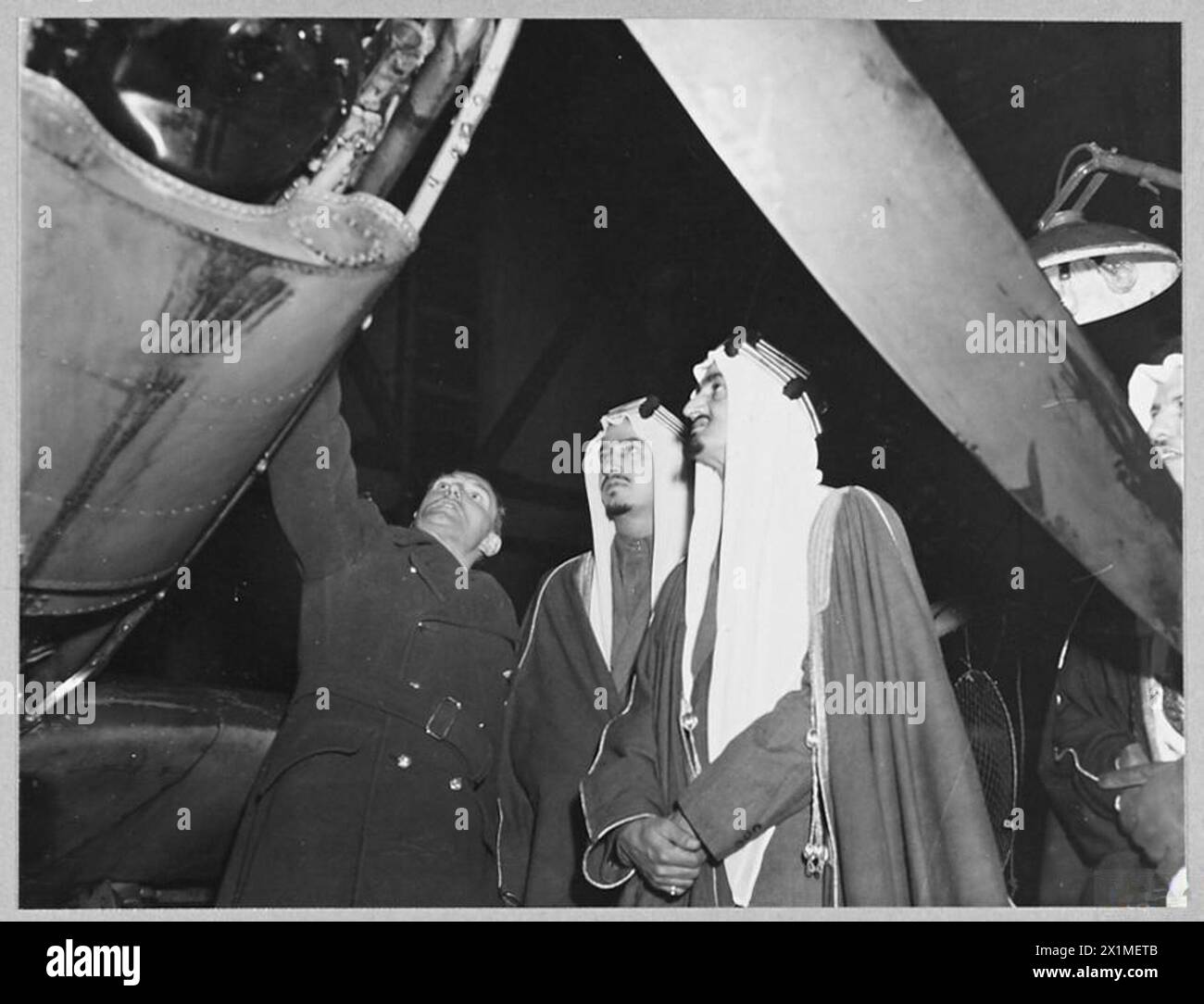 Arabian princes Emir Feisal and his brother Khalid, accompanied by ...