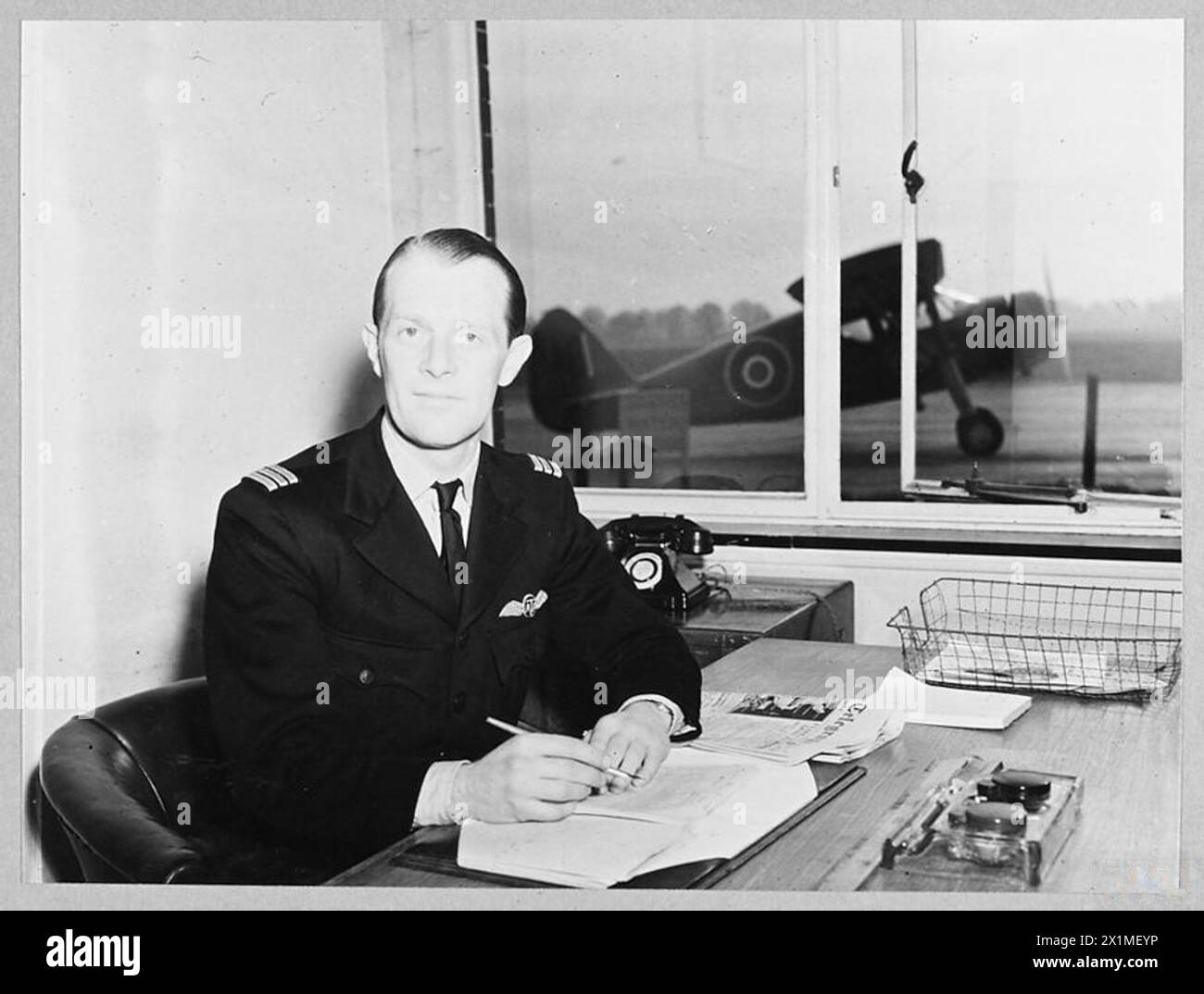Commodore Noel Whitehouse of the Air Transport Auxiliary commands a ...