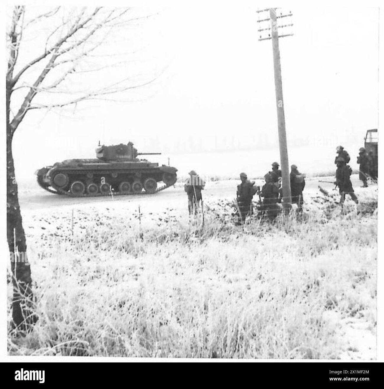 A Valentine Mark III tank of the 16th Tank Brigade, 1st Polish Corps ...