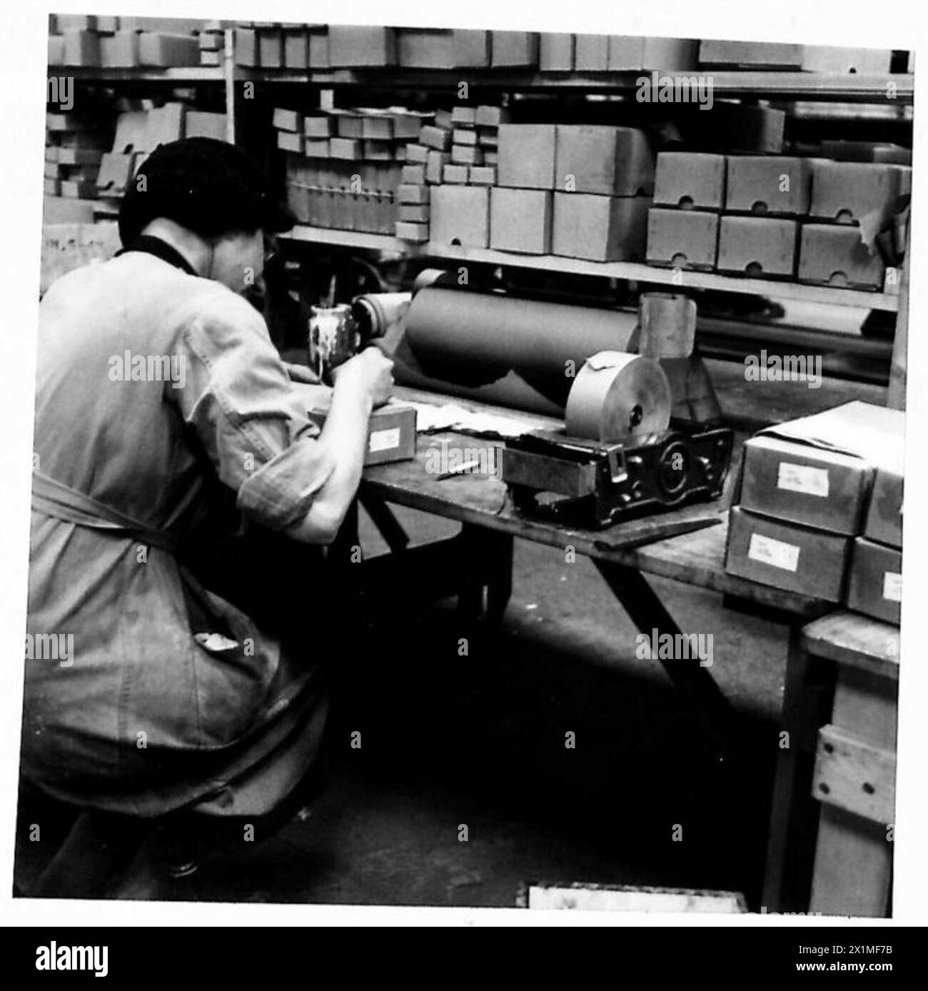 A photograph at the Central Ordnance Depot in Chilwell shows a tidy and ...