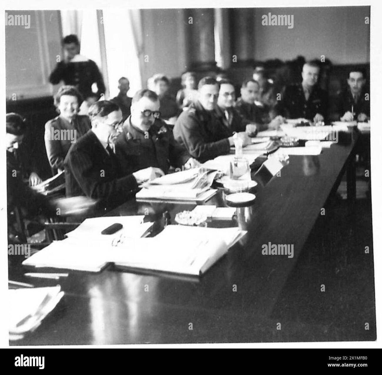 ALLIED CONTROL AUTHORITY - The British members - left to right - facing ...