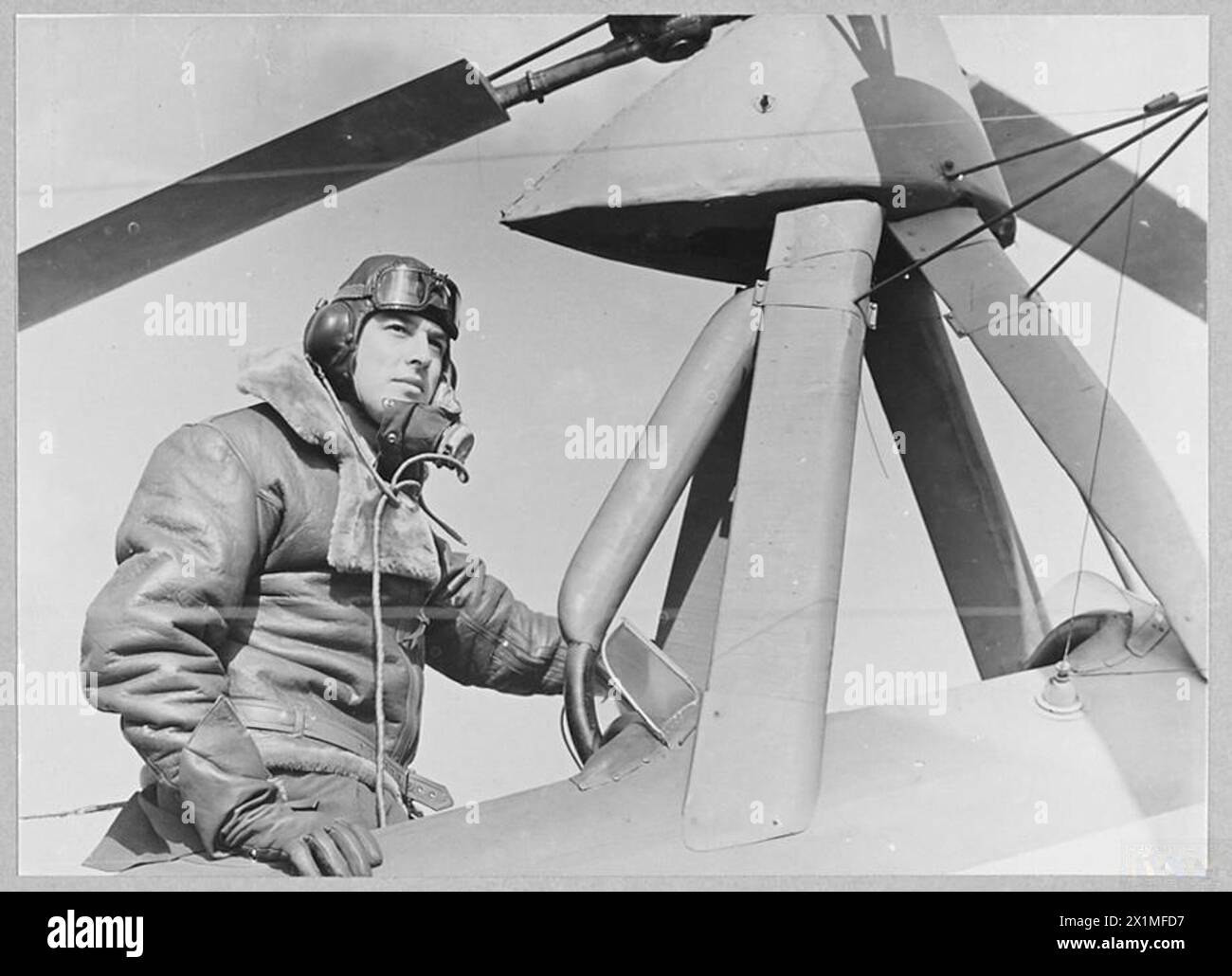 AUTOGYRO WITH ROYAL AIR FORCE - [1426] The pilot climbs into the ...