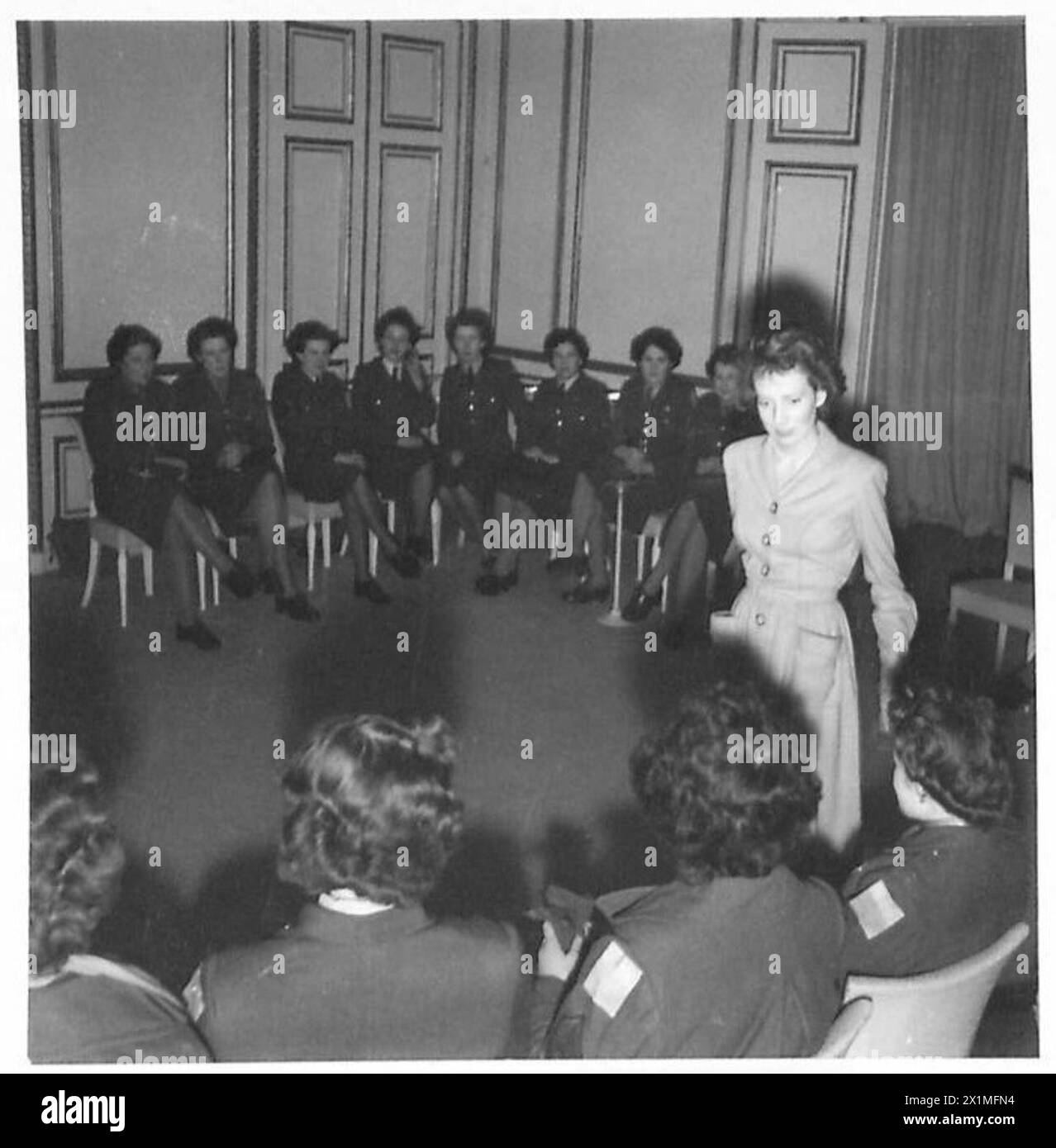 BRITISH SERVICE GIRLS ATTEND PARIS FASHION SHOW - The girls watch the ...