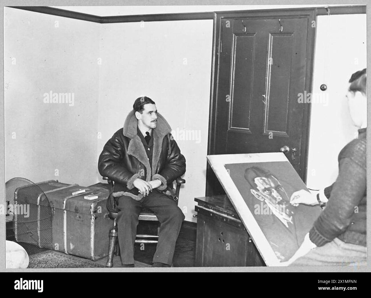 WAR ARTIST AT WORK - Mr. Eric Kennington, the famous war artist, at ...