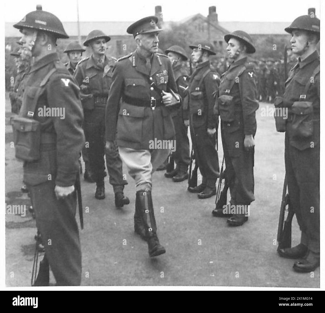 ARMY COMMANDER INSPECTS HIS OWN REGIMENT - Inspection "B" Company ...
