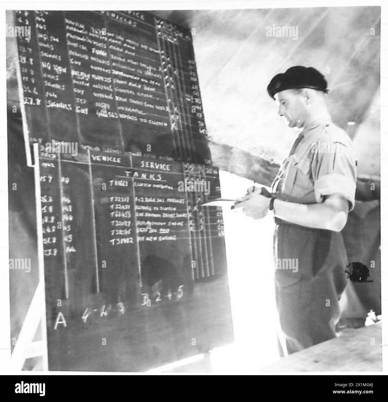 TANK RECOVERY AND REPAIR - The officer in charge of workshops makes ...