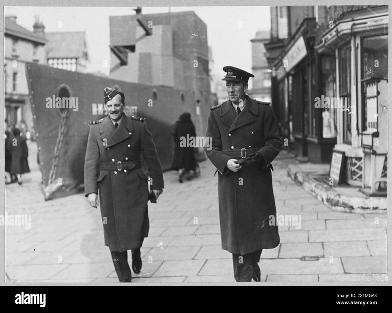 Air Vice Marshal J.E.A. Baldwin and Wing Commander H.E. Hills represent ...