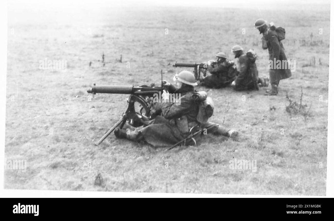 Vickers gunners of the Lincoln Regiment participate in a British Army ...