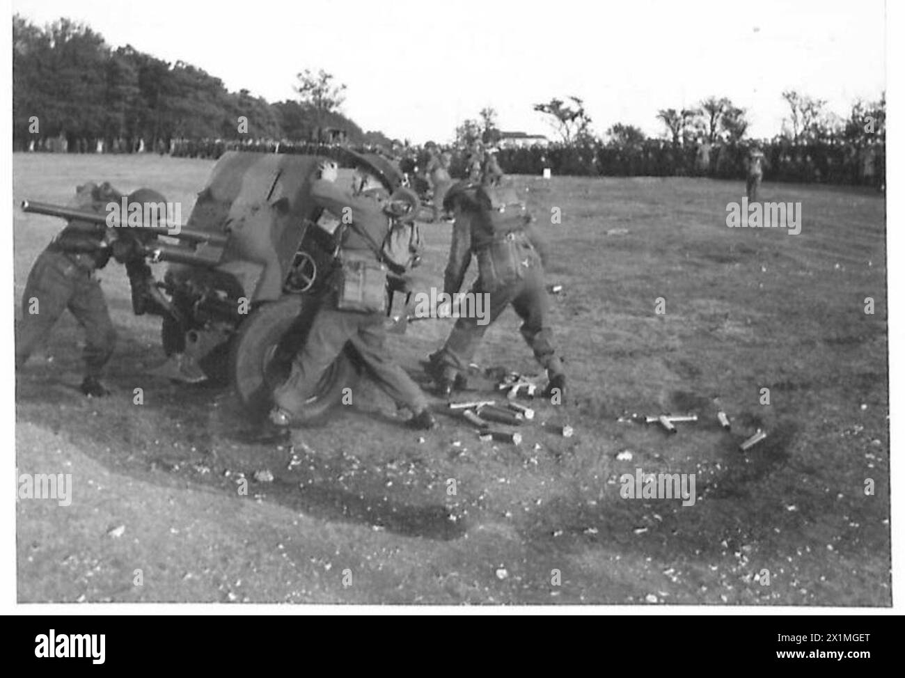 WEAPONS DEMONSTRATION - A demonstration by 2-pounder anti-tank guns ...