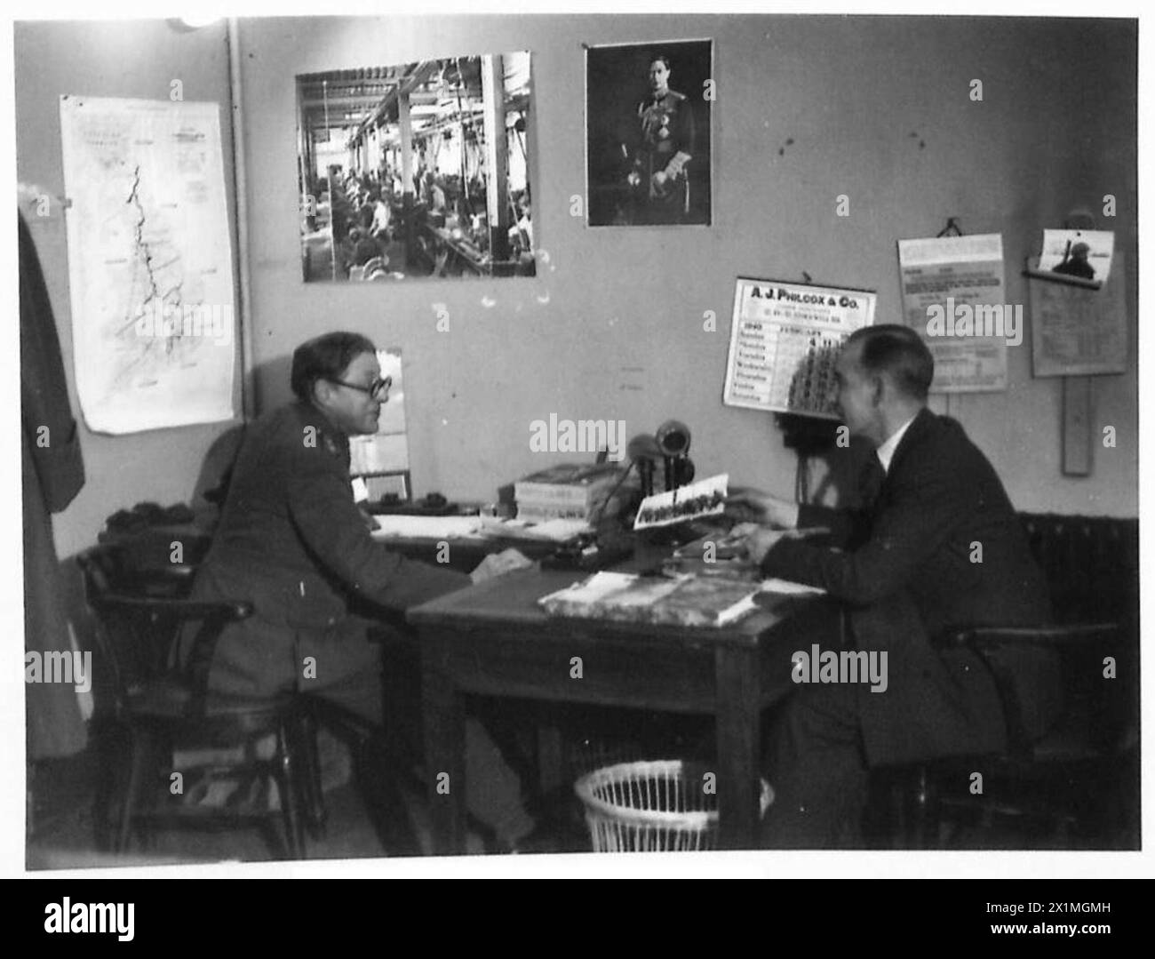Captain Console and Mr. Stirling are shown working with the British ...