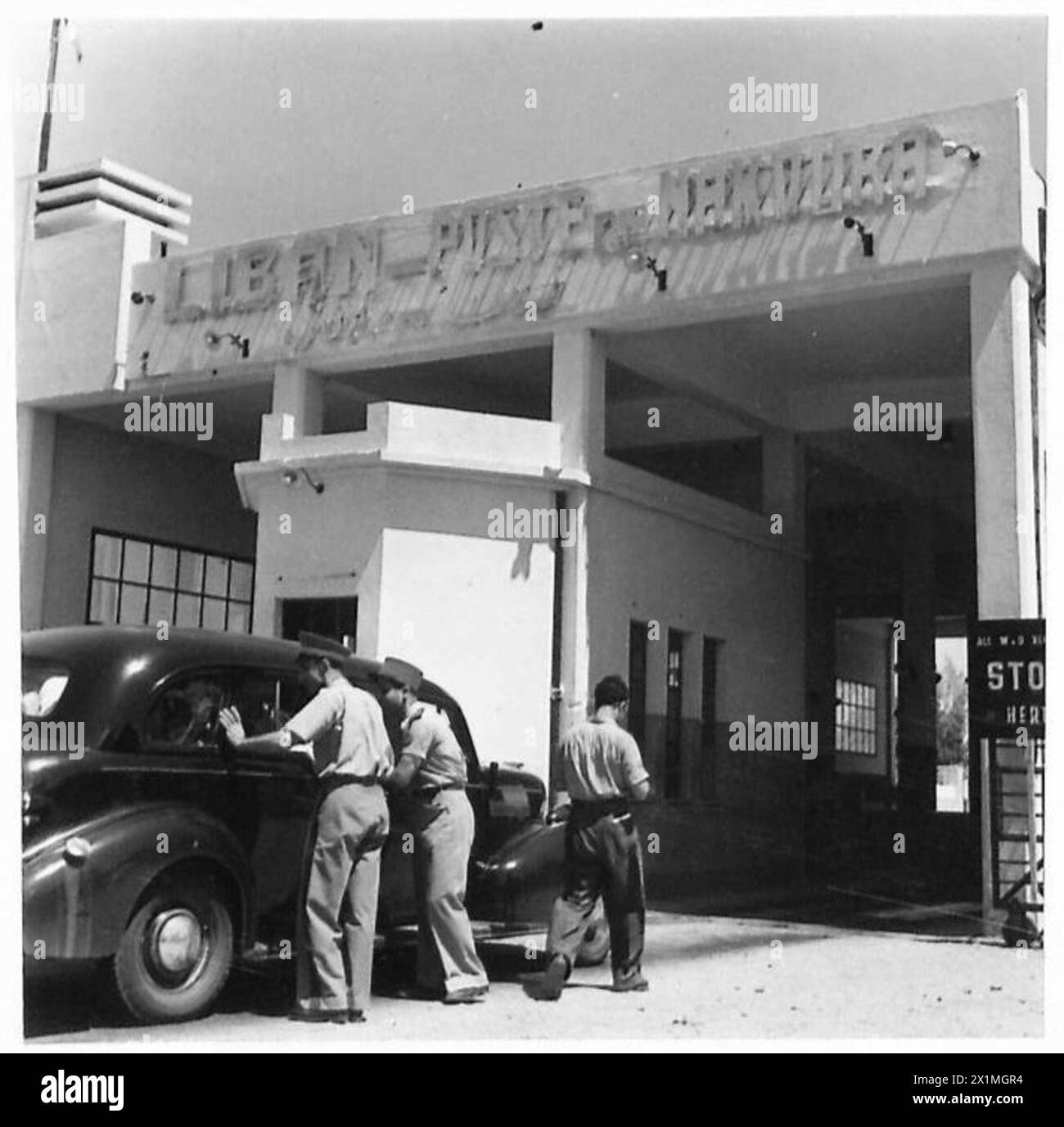 FREE FRENCH CUSTOMS OFFICIALS OPERATING AT THE FRONTIER POST AT NAGUARA ...