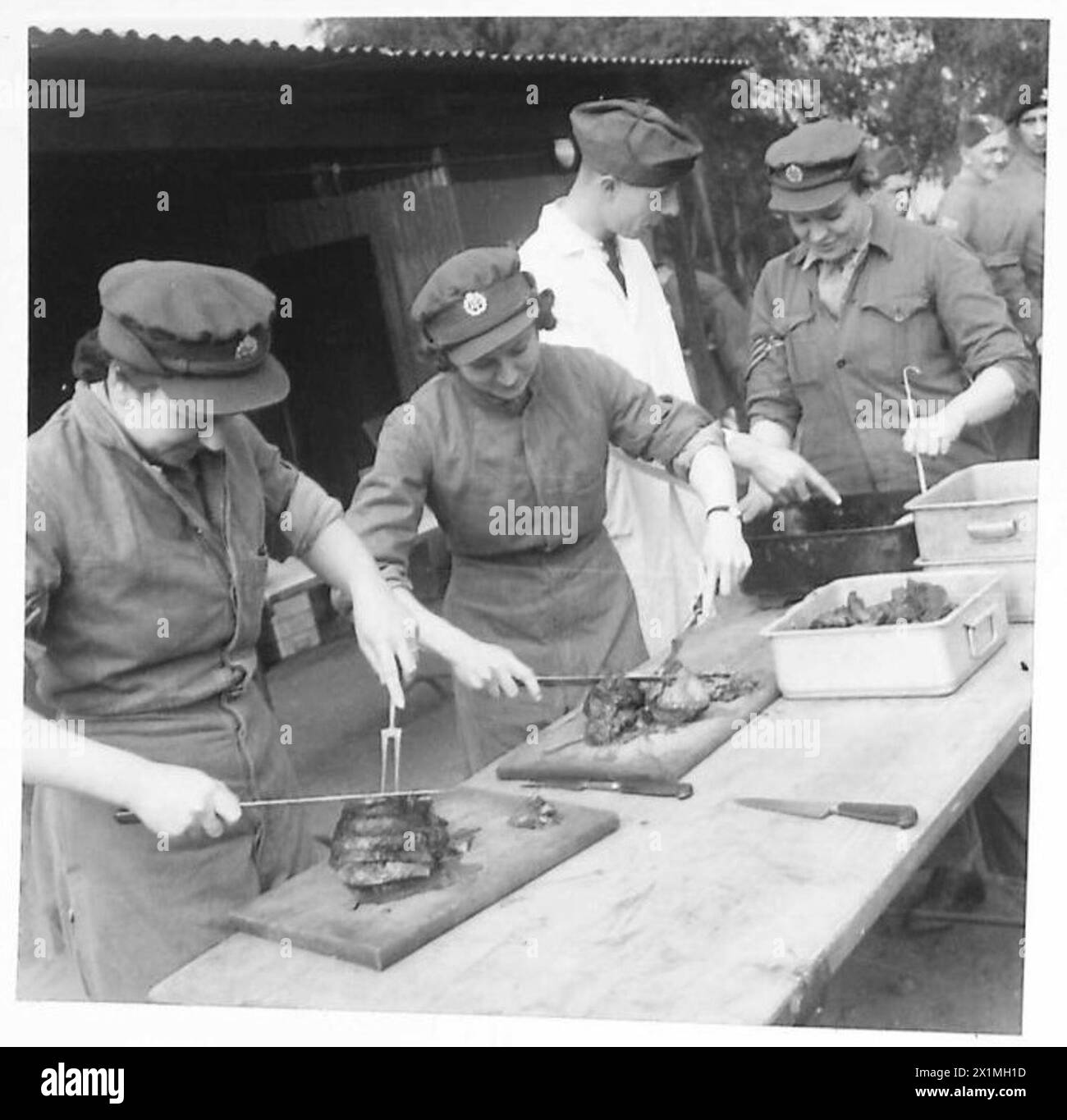 ATS recruits are undergoing training in food preparation, specifically ...