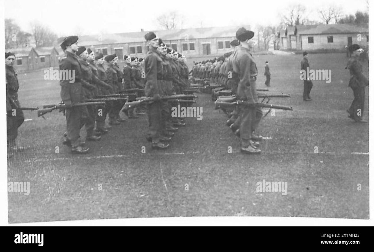 IN ULSTER - Men of the Royal Ulster Rifles drilling on the Barrack ...