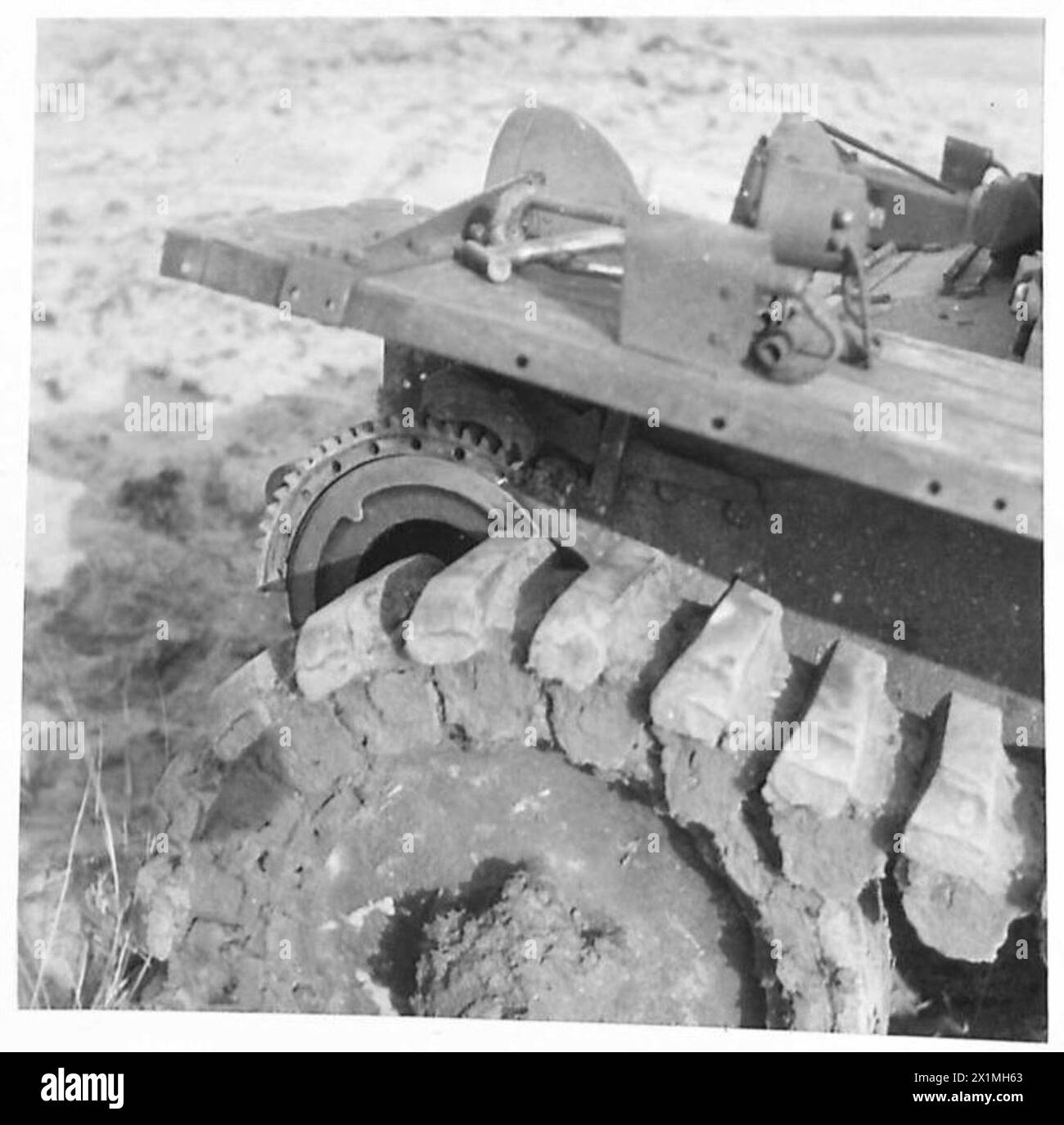 Tank recovery experiments show damage to the adjuster caused by tracks ...