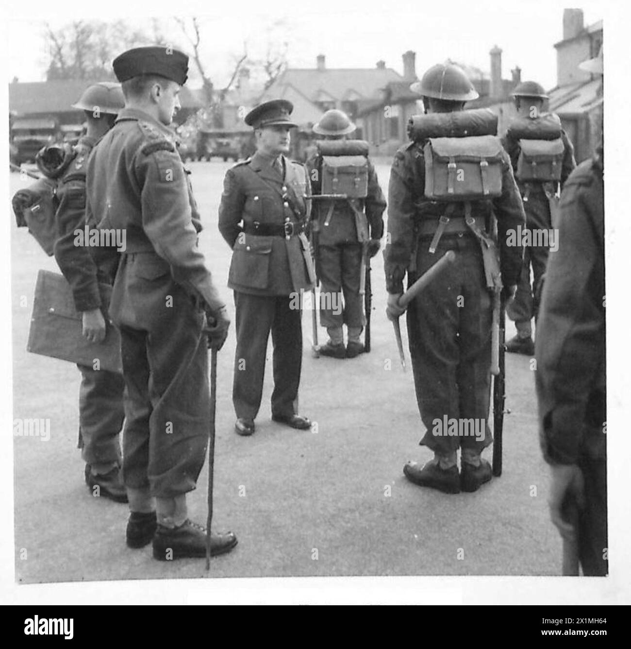 The commanding officer of headquarters regiment Black and White Stock ...