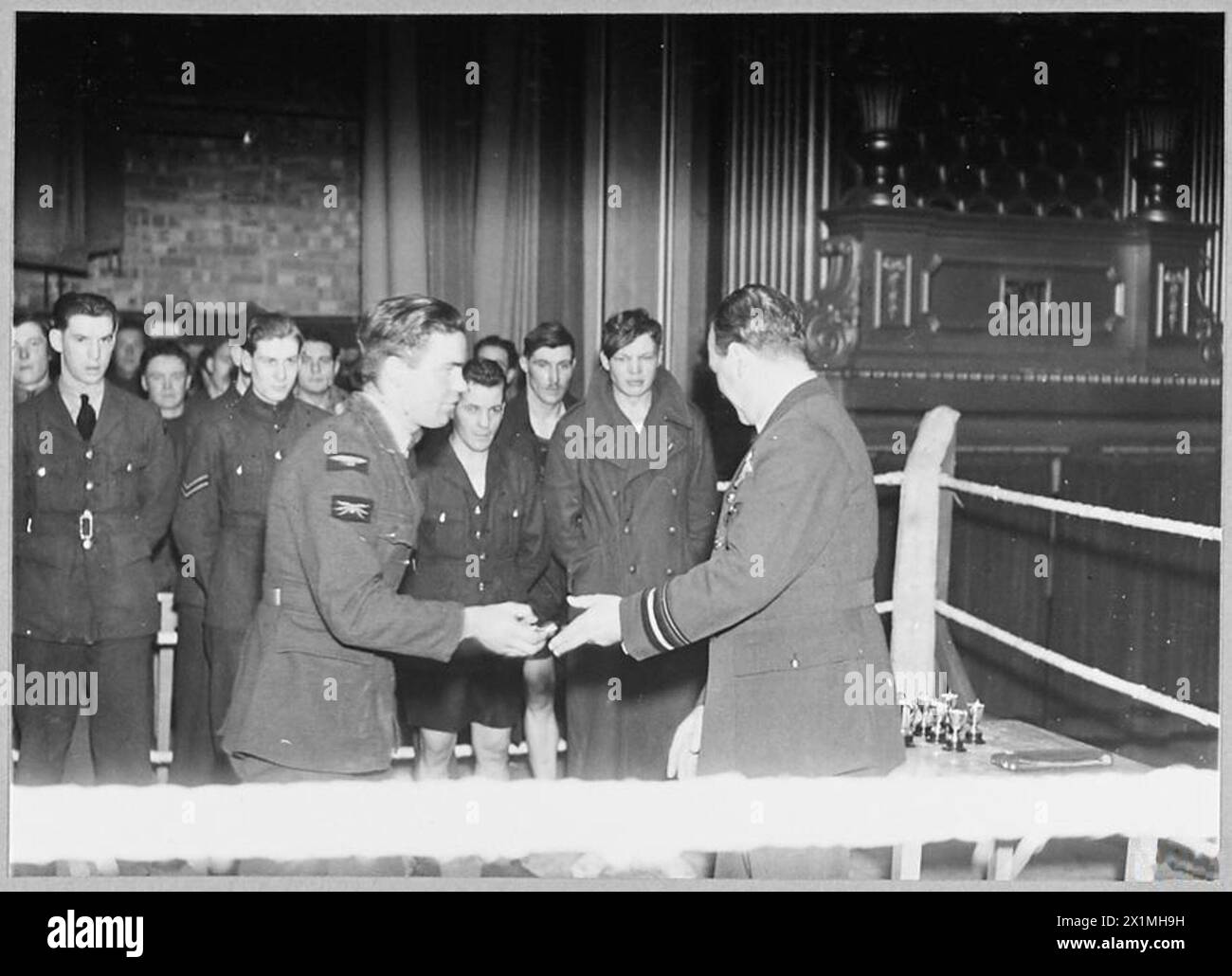 PRIZEWINNERS AT R.A.F. v. ARMY BOXING TOURNAMENT - Air Vice Marshal J.E ...