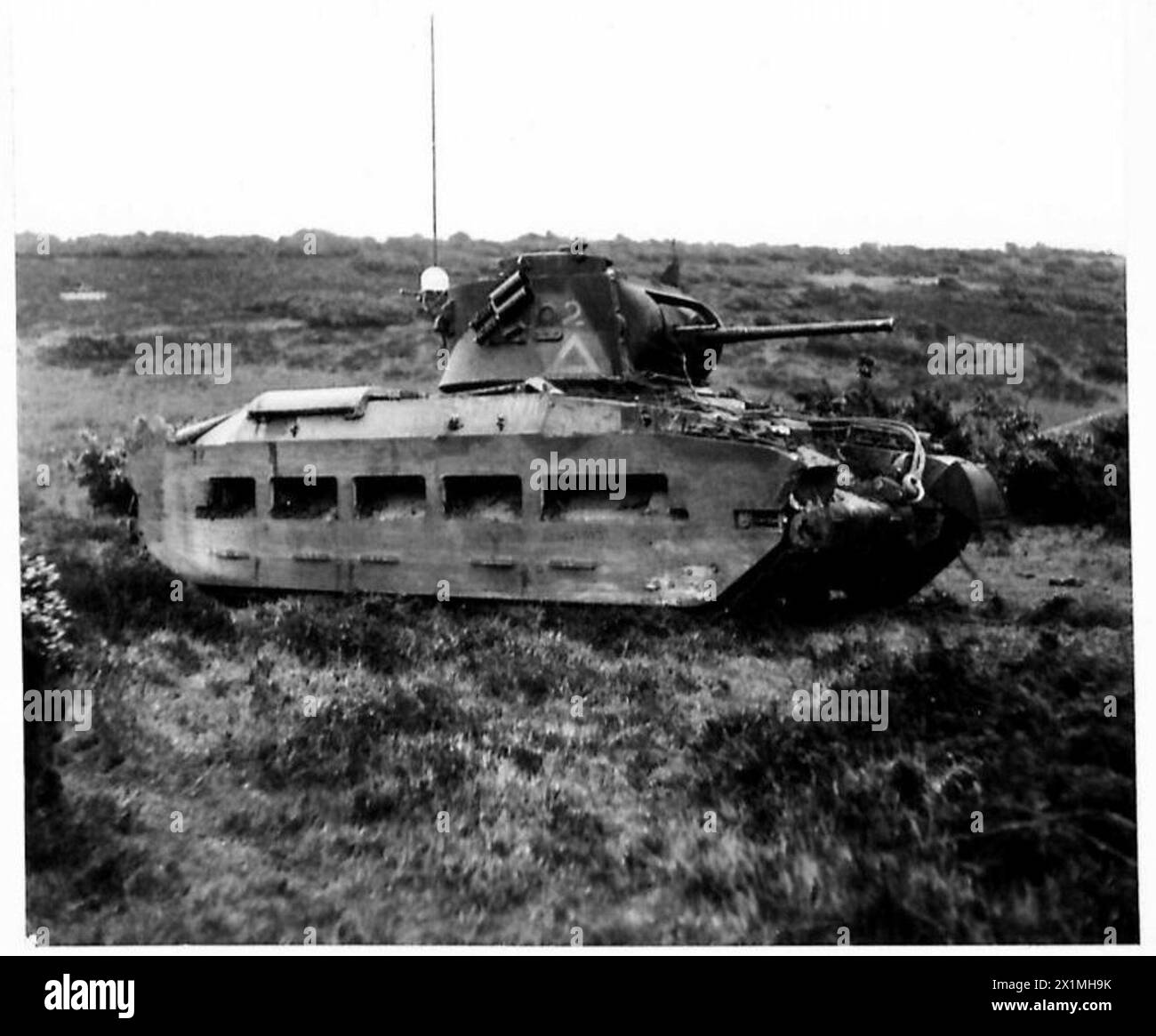 British army tank shown Black and White Stock Photos & Images - Alamy