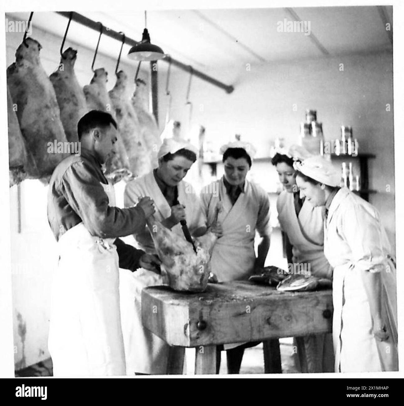 ATS ESTABLISHMENT, NORTHAMPTON - Instruction in butchery , British Army ...
