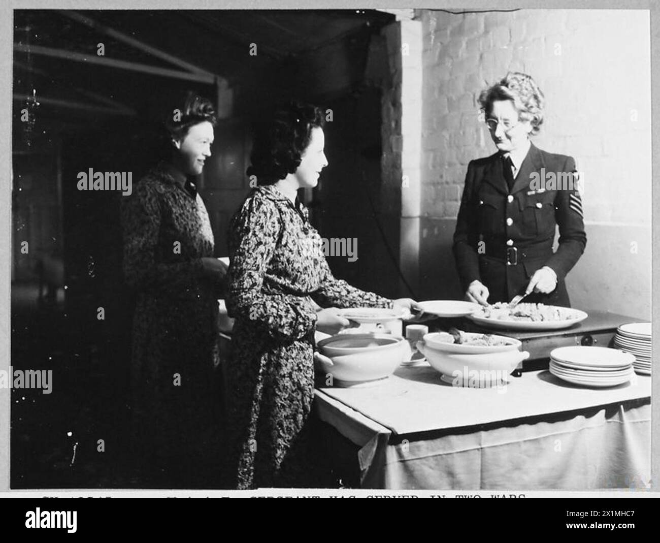 Sergeant E.L. Waller, a WAAF stewardess at a Yorkshire airfield, served ...