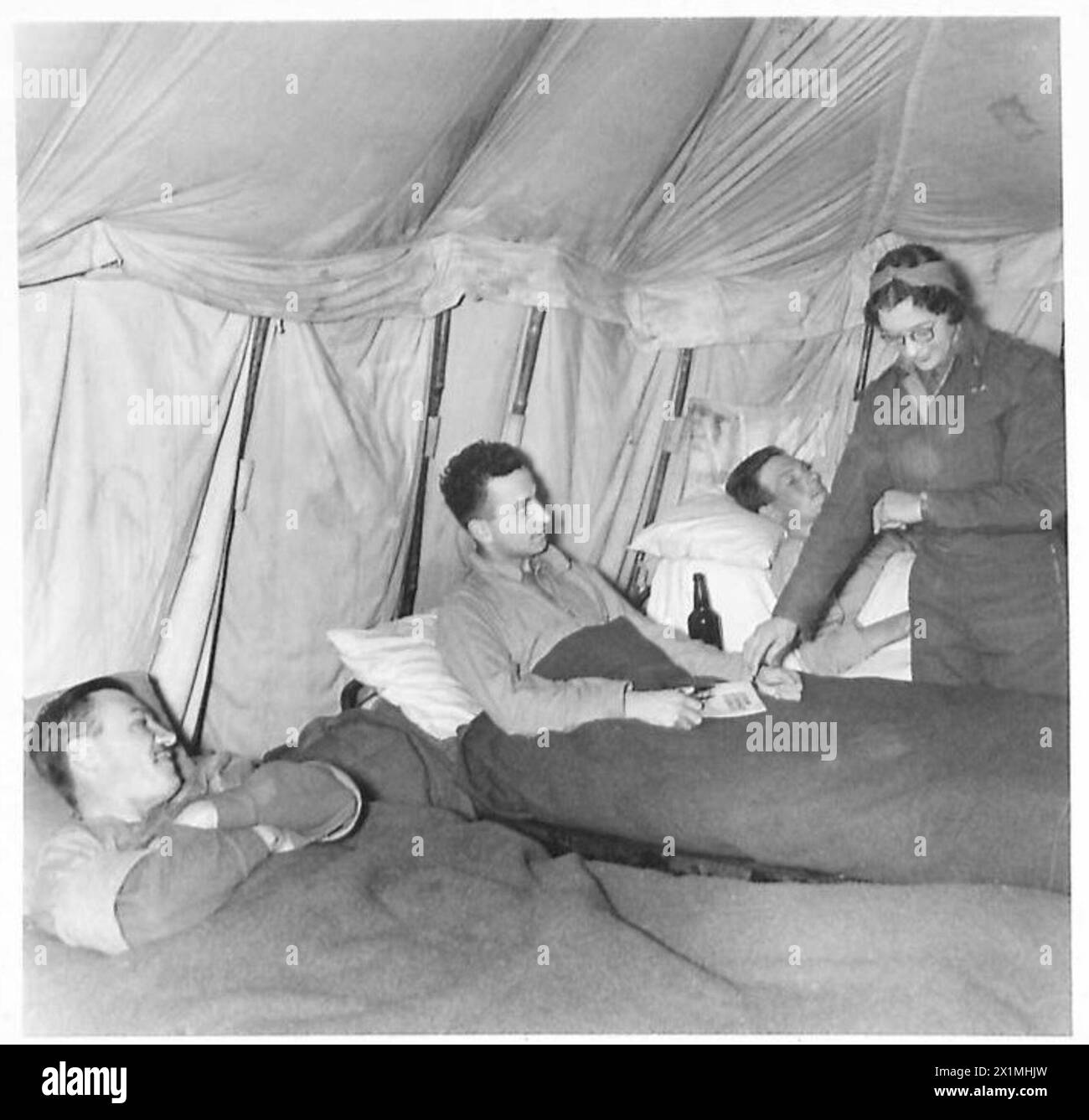 Sister F.G. Tozer of the Fifth Army front line nurses takes the ...
