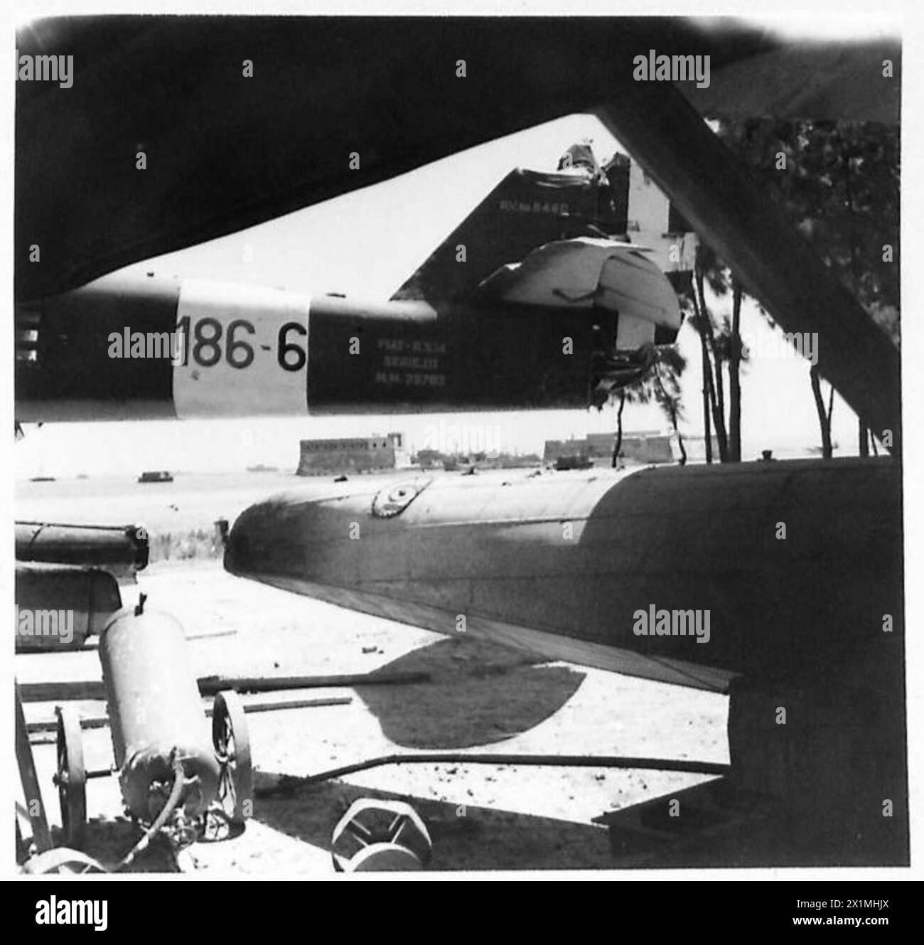 THE CAPTURED BASE OF AUGUSTA - Italian seaplanes which will be put back ...