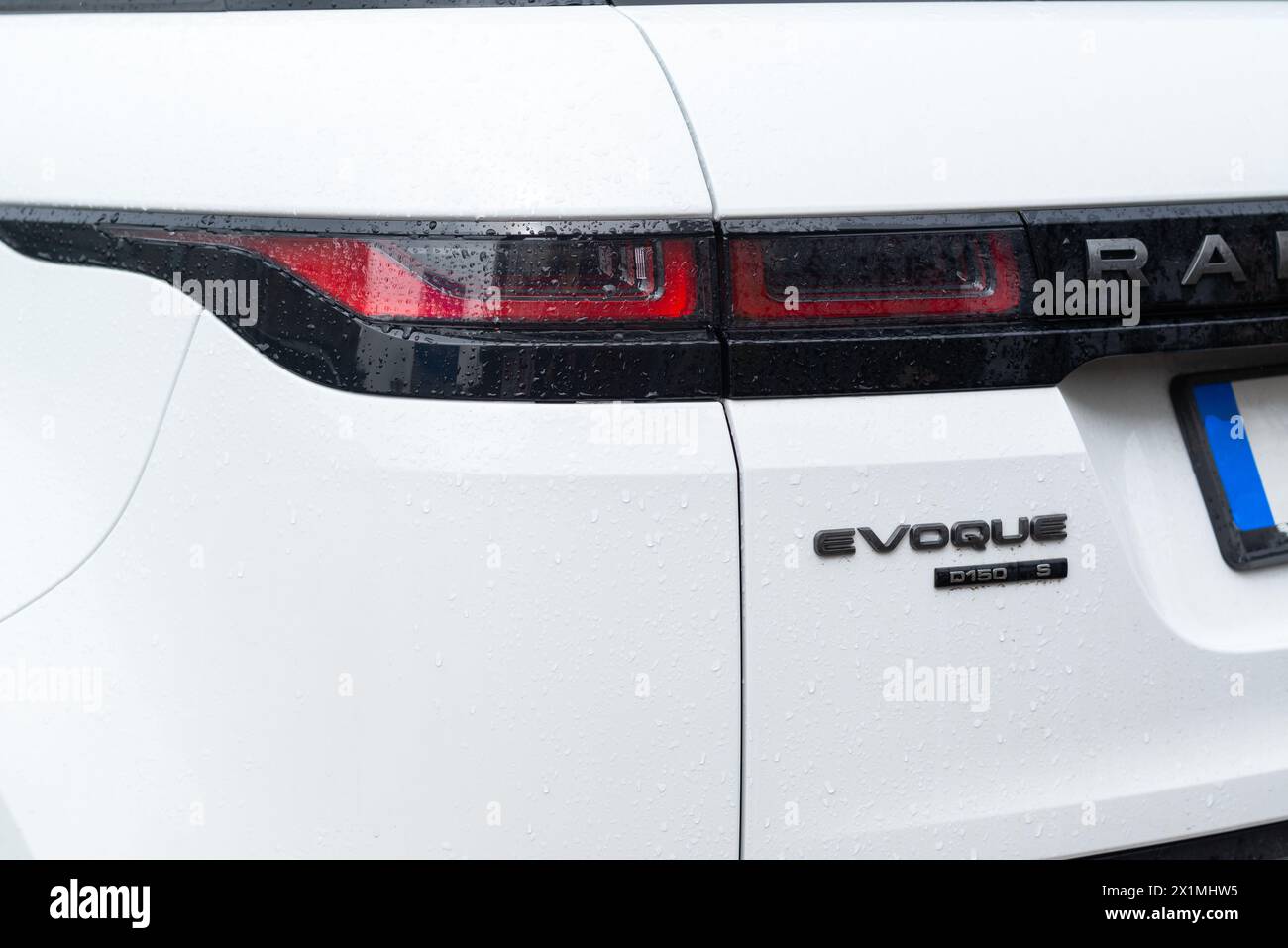 Range Rover Evoque headlight close-up - Kyiv, Ukraine 2024.04.17 Stock ...