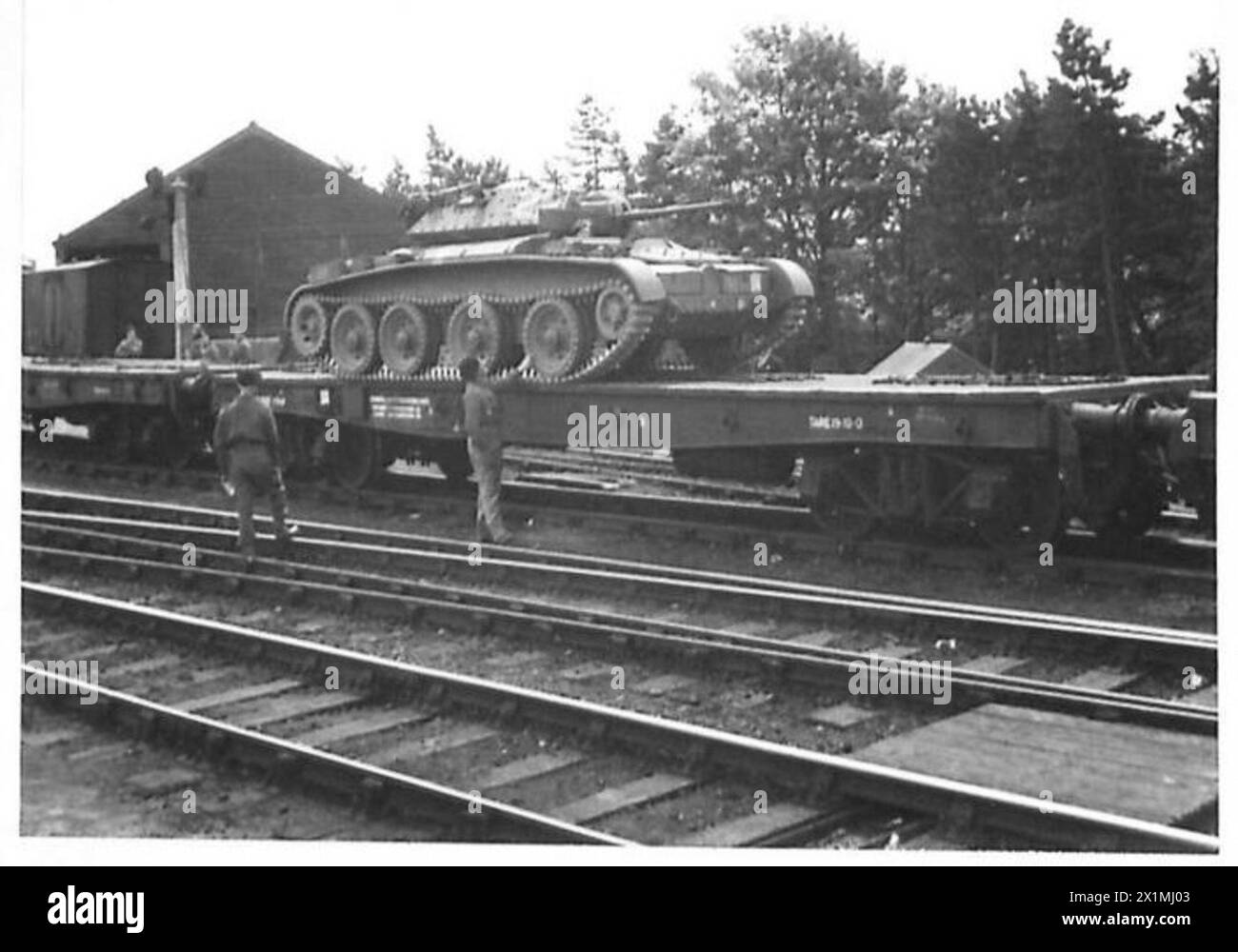 Tanks loaded onto railway Black and White Stock Photos & Images - Alamy