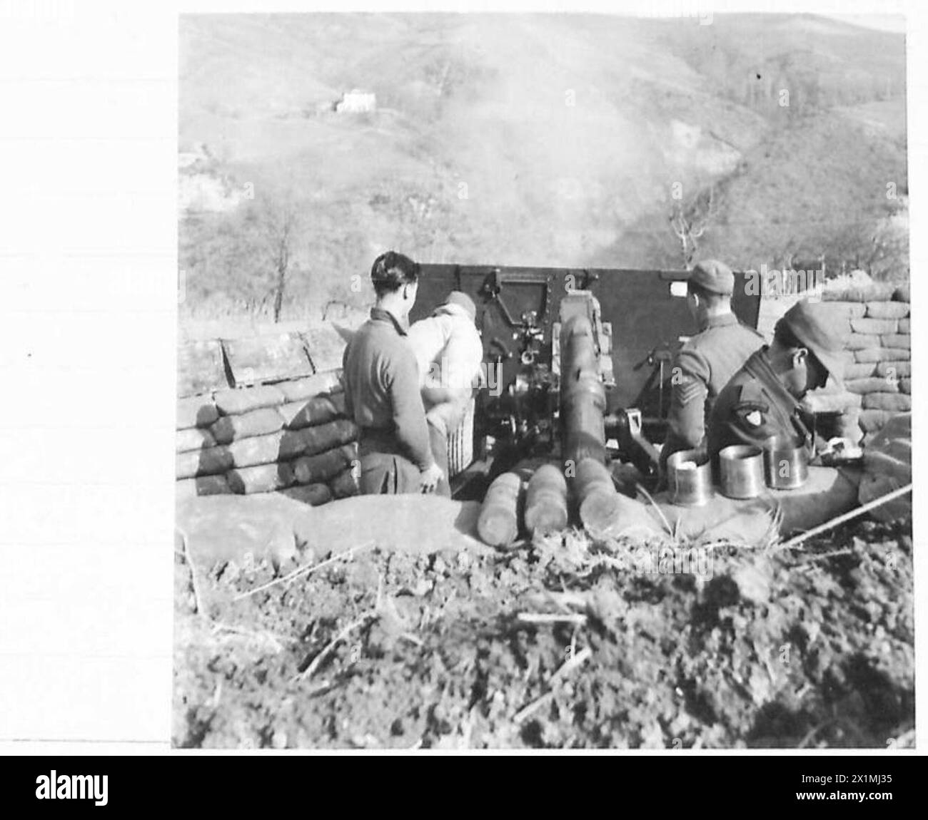 MOUNTAIN ARTILLERY IN ACTION - A gun of the Mountain Regiment in action ...