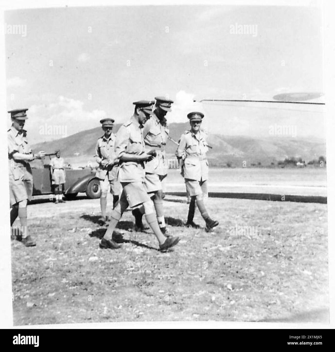 H.M. THE KING VISITS 5TH CORPS - At the end of the day's tour, H.M. the ...