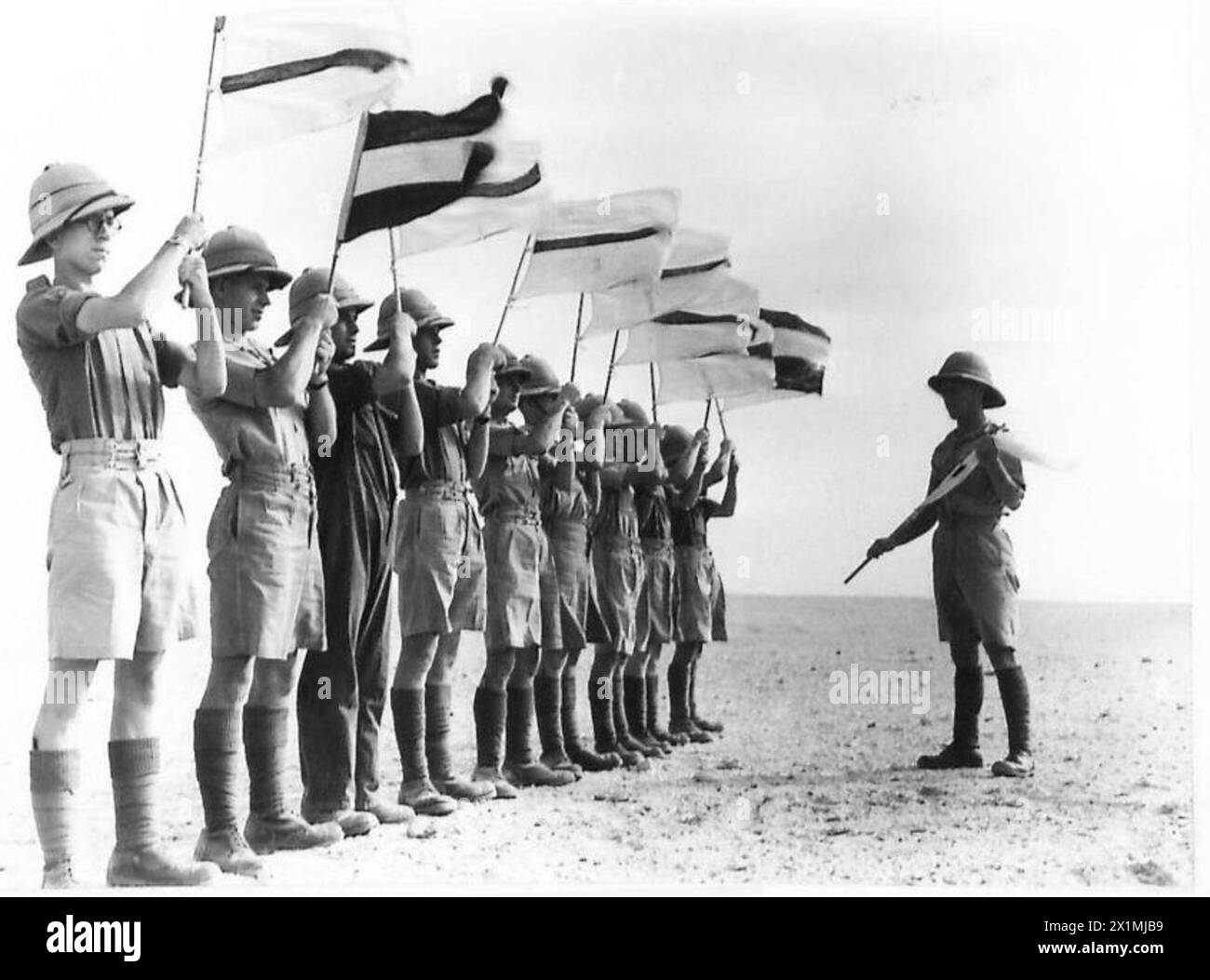 An infantry signalling squad practices Morse code communications during ...