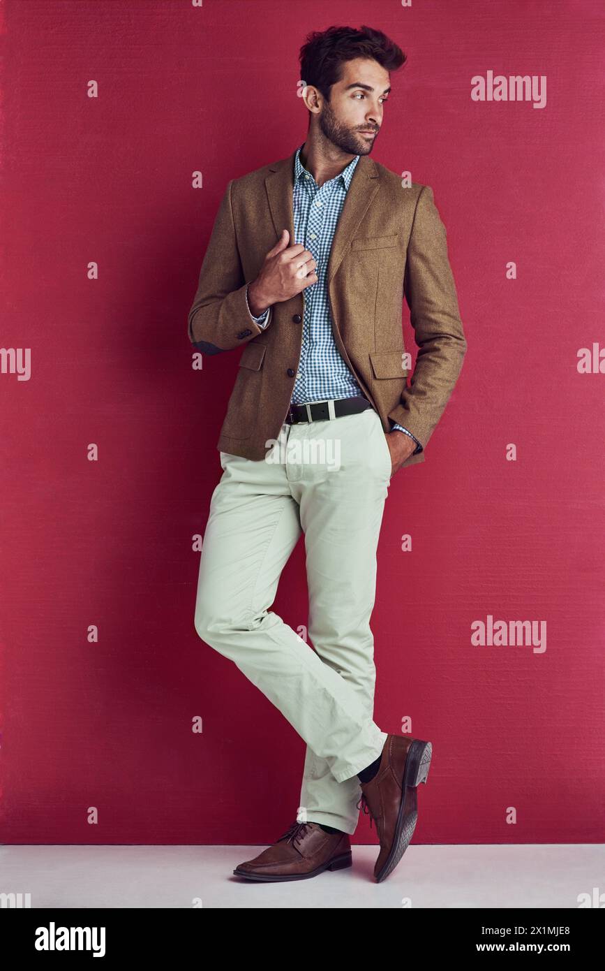 Confident, businessman and fashion, thinking with formal clothes about ...