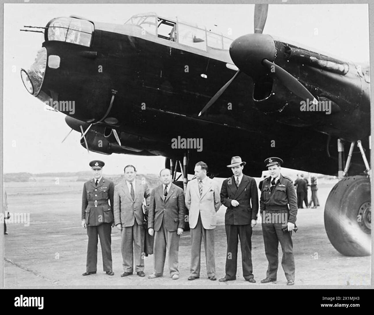 The British Lancaster bomber crew, including RAF and RCAF personnel ...