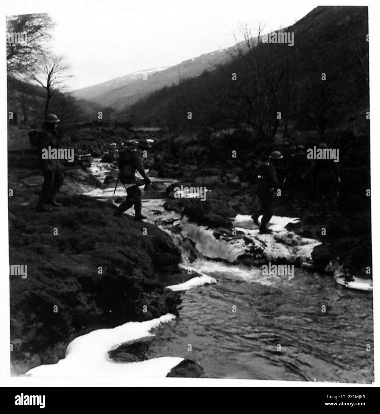 LIVING ON THE LAND - Men of a Commando taking part in a training ...