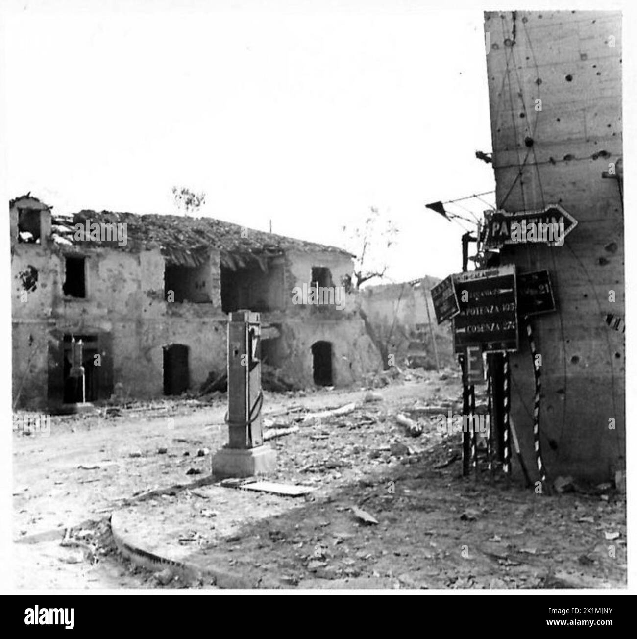 INVASION OF ITALY : FIFTH ARMY - Scene in the town of Battipaglia after ...