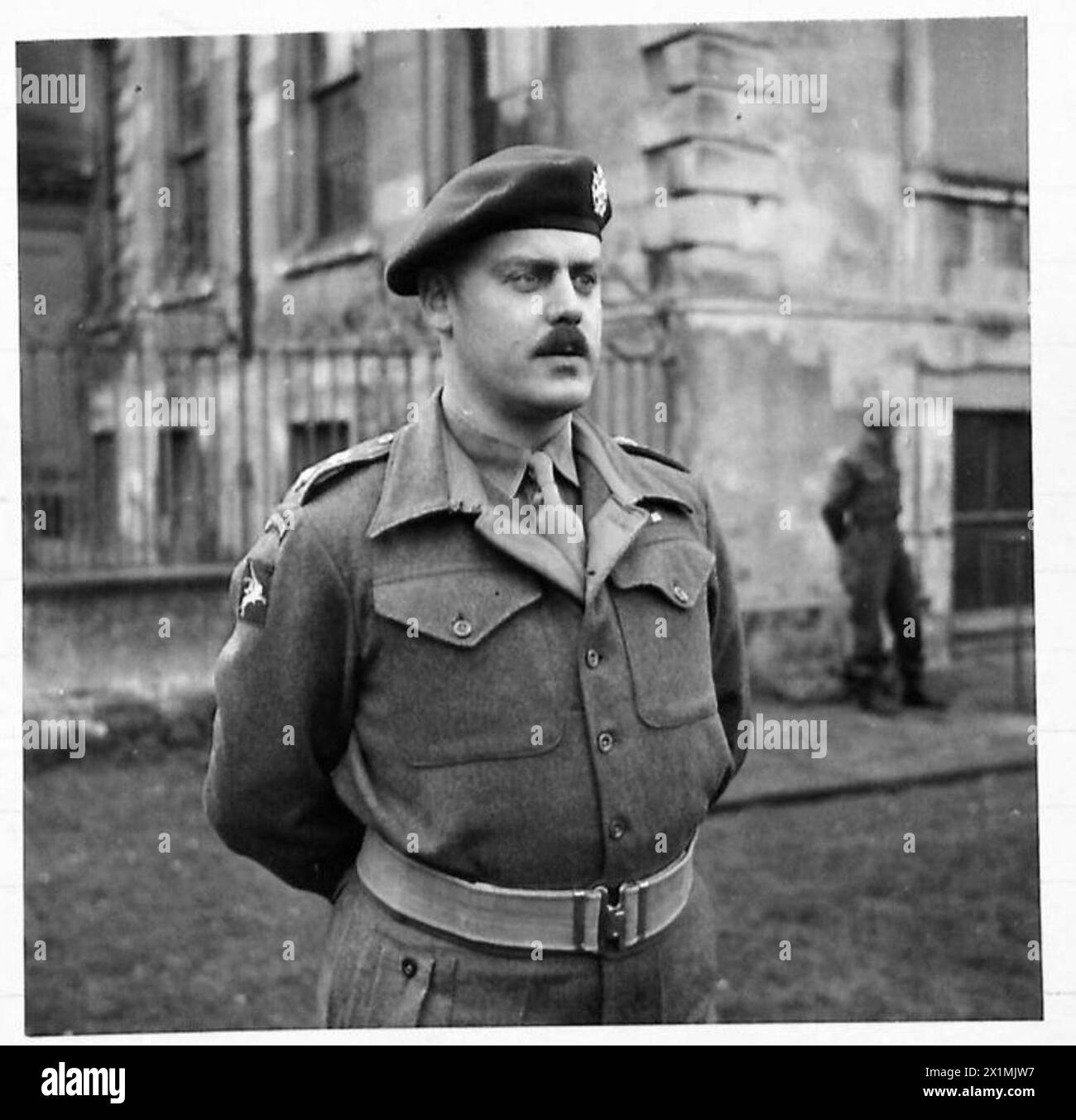 Lieutenant Colonel G.F.O. Breeze of the 1st Border Regiment receives ...