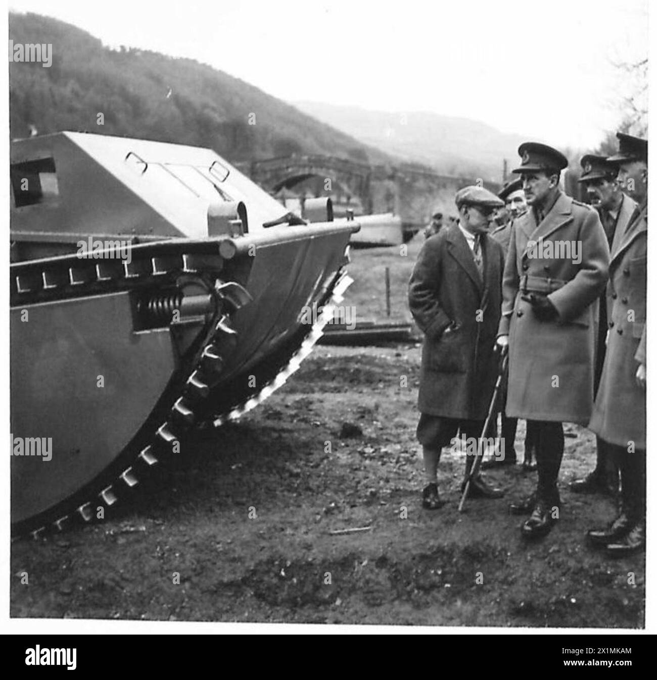 The Commander-in-Chief of Home Forces and senior officers inspect an ...