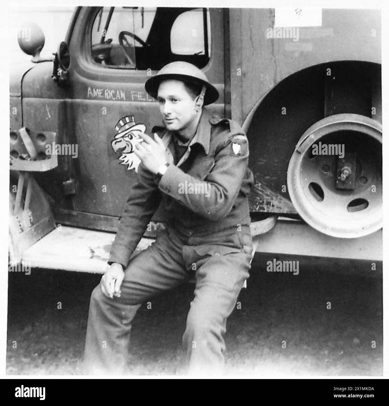 Gibson Hazard of the American Field Service with the Eighth Army takes ...